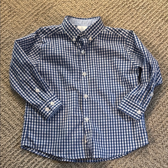 Little English | Shirts & Tops | Little English Boys Blue Checkered ...